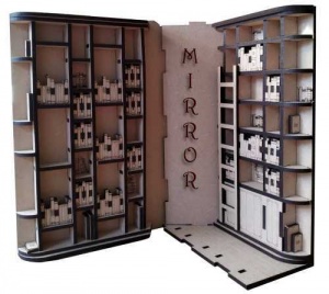 Mirrored Library MDF Book Nook Kit